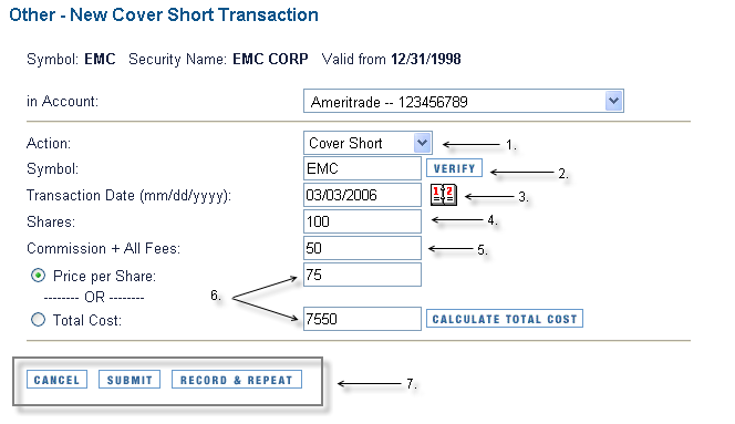 Other - New Cover Short Transaction